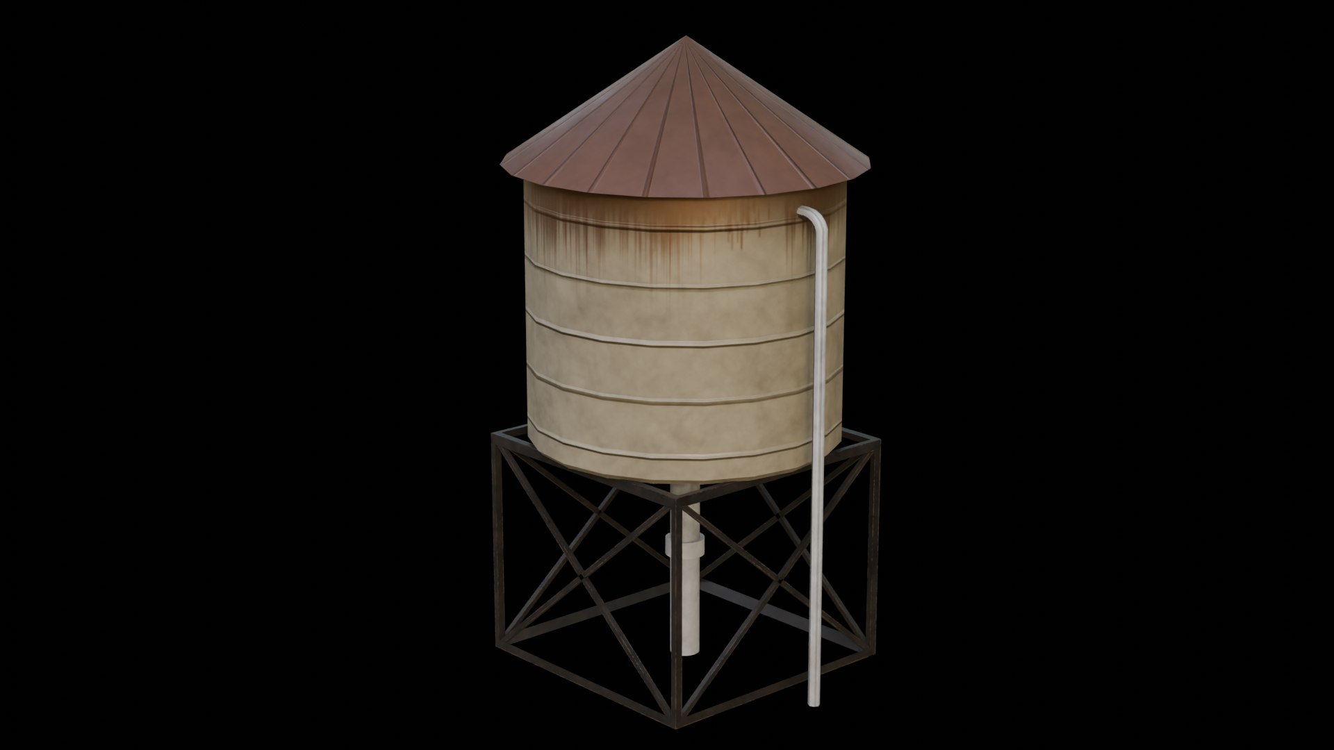 Water Tower 3D Model - TurboSquid 2281374