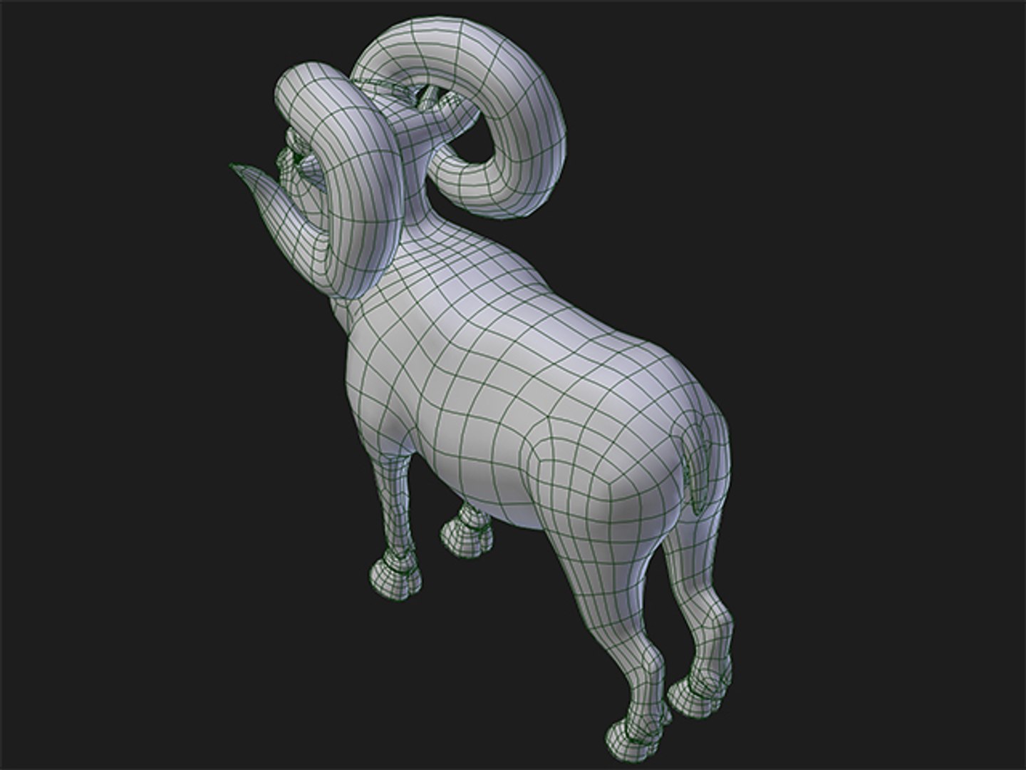 ram horns 3d model