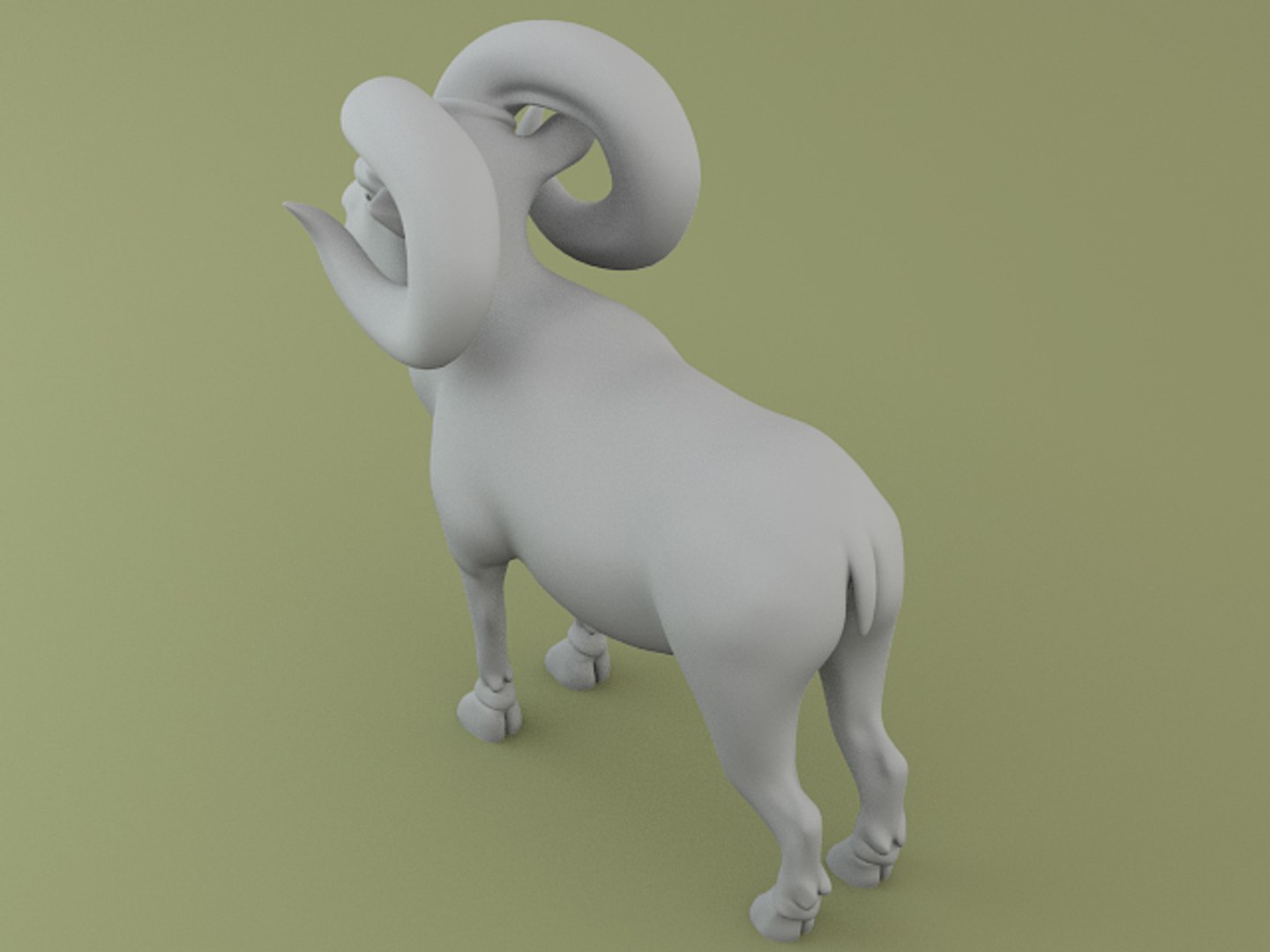 ram horns 3d model
