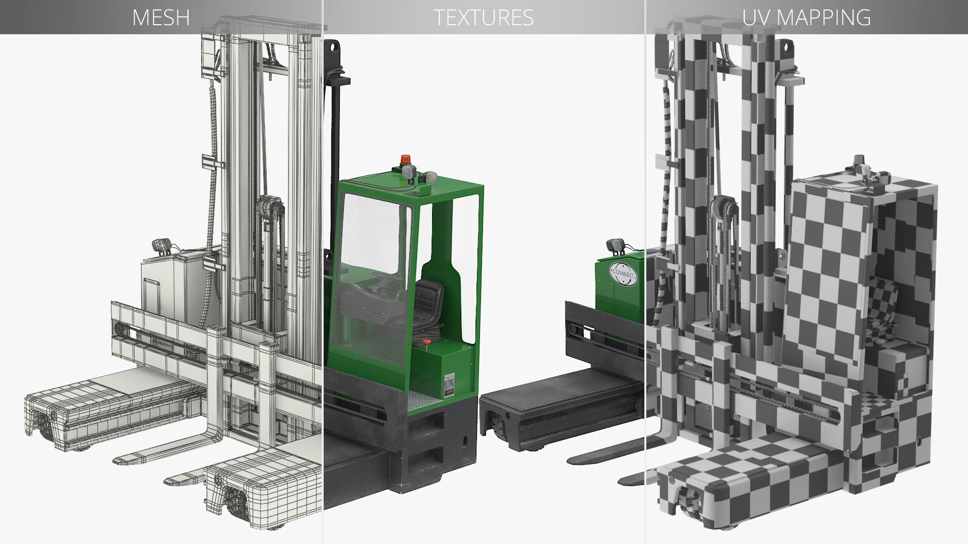 Combilift ESL5080 Side Loader Forklift Green 3D Model - TurboSquid 2445879