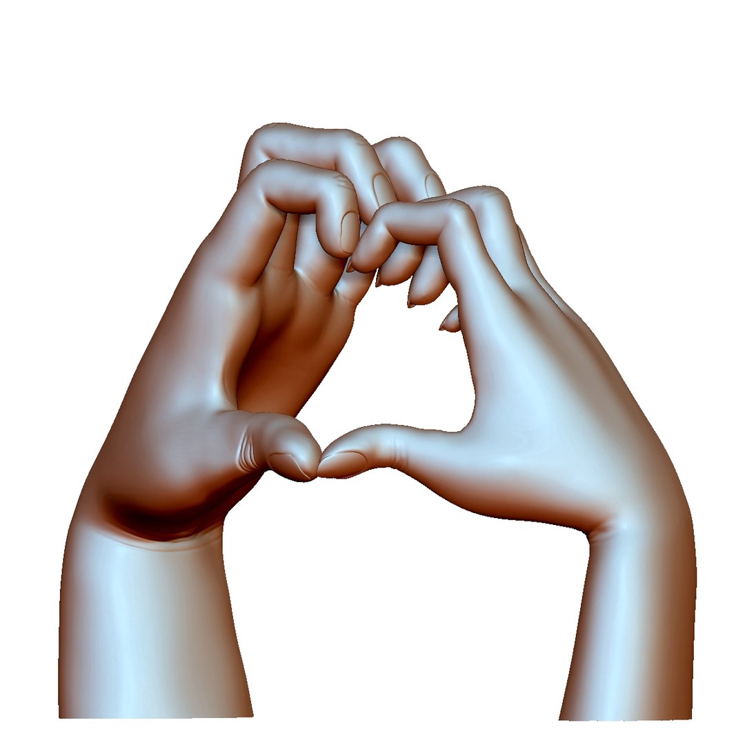 Heart Sign Hands Couple Model - TurboSquid 1410066