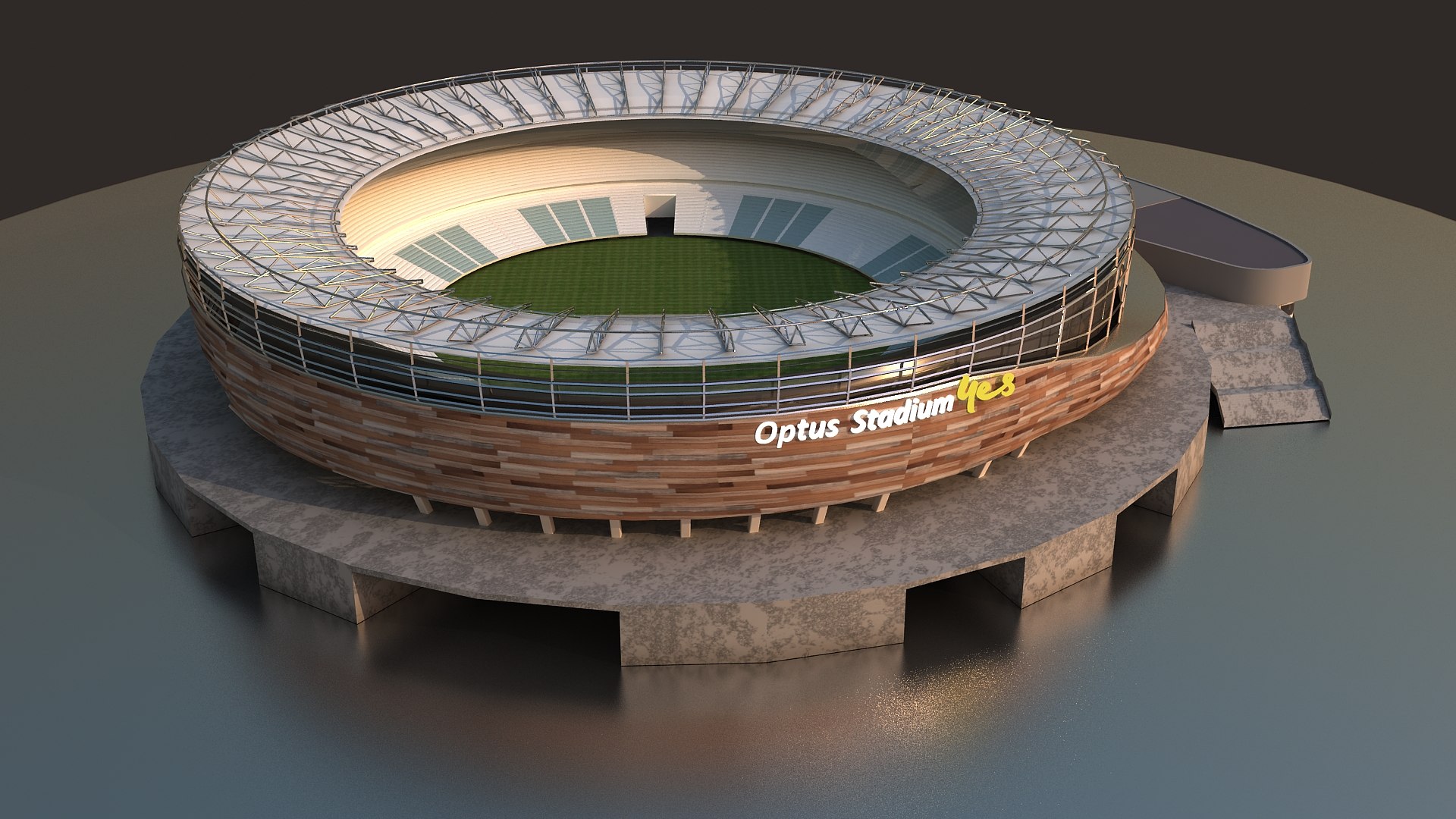 Optus stadium model - TurboSquid 1501136
