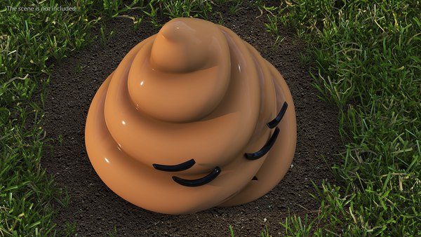 Disappointed Face Poop Emoji Smile model - TurboSquid 1801262