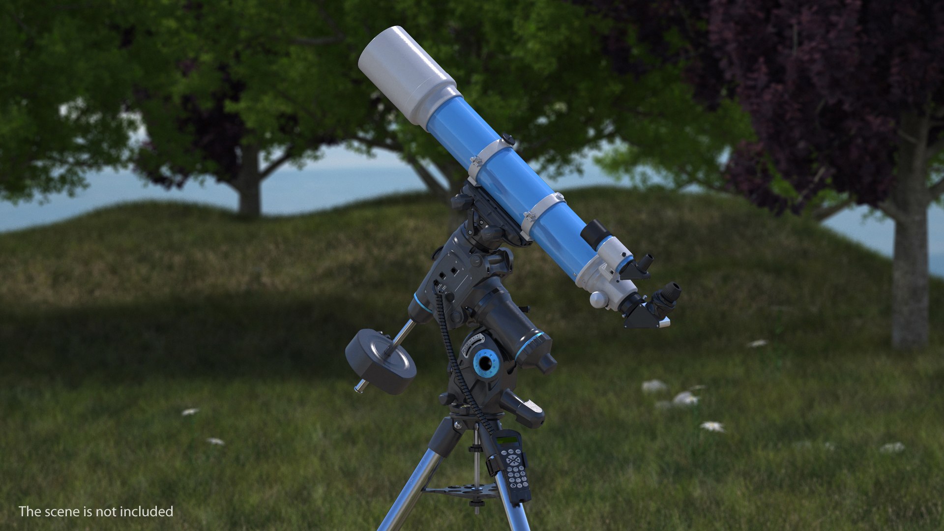3D refractor telescope generic - TurboSquid 1335444