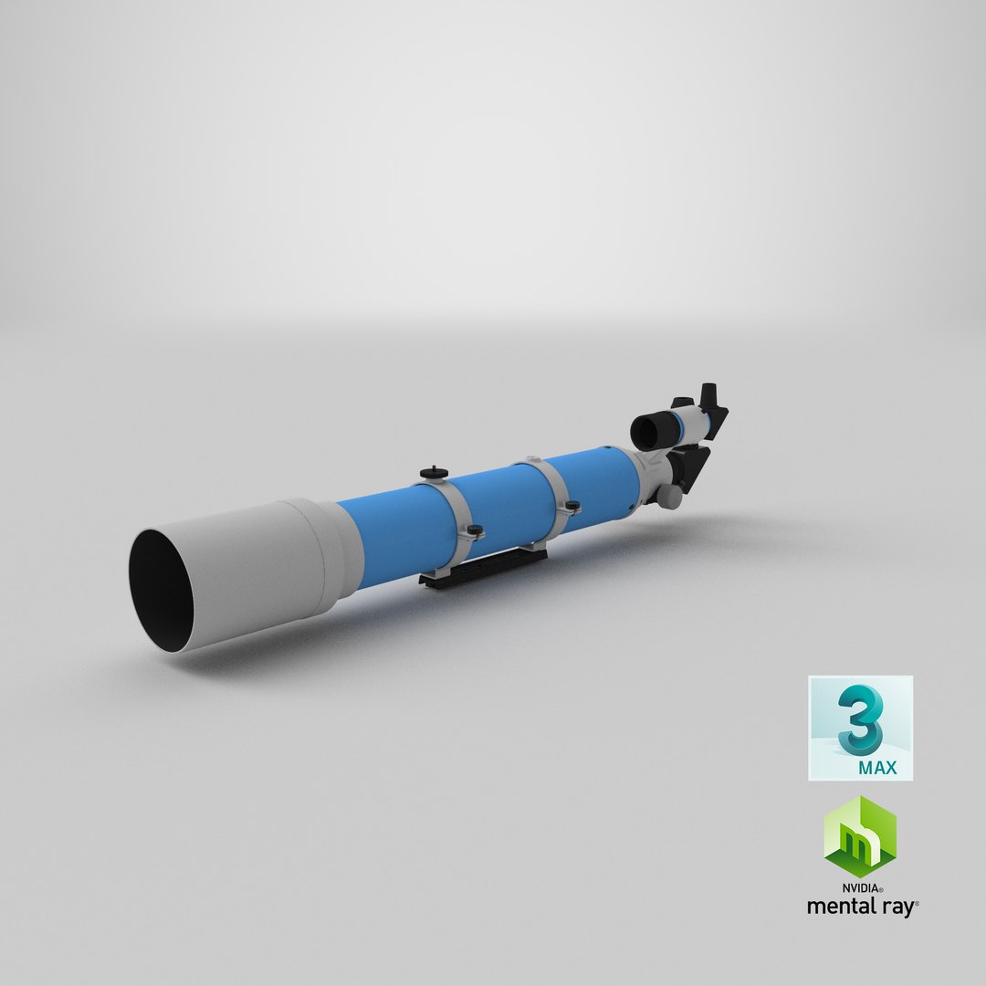 3D refractor telescope generic - TurboSquid 1335444