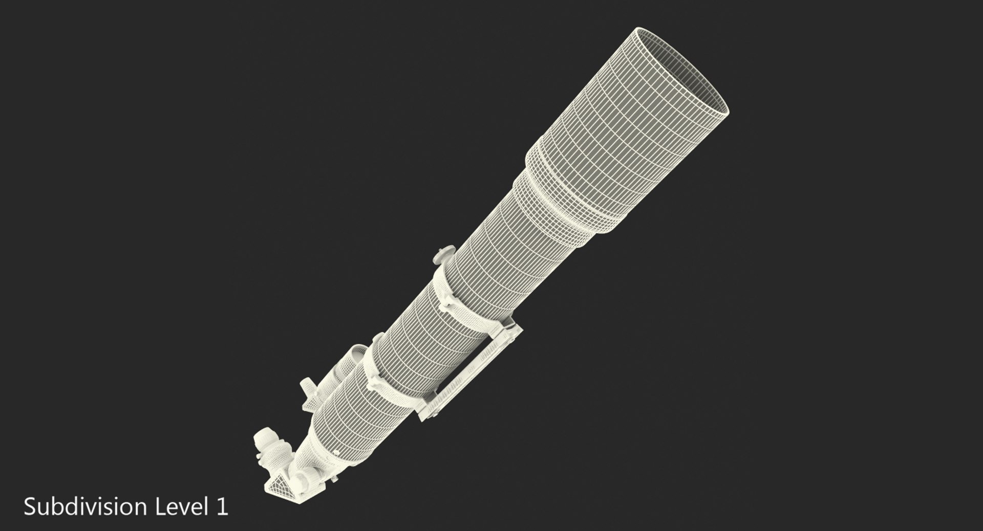 3D refractor telescope generic - TurboSquid 1335444