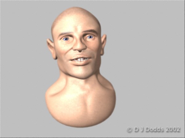 3d model human face head