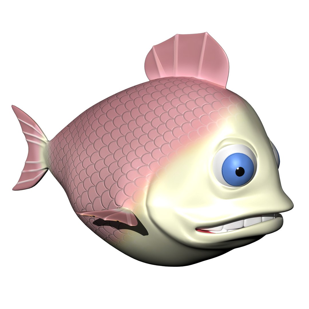 Max Fish Cartoon Character Rigged
