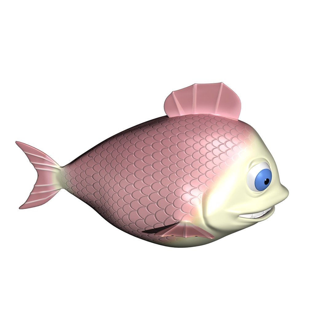 Max Fish Cartoon Character Rigged