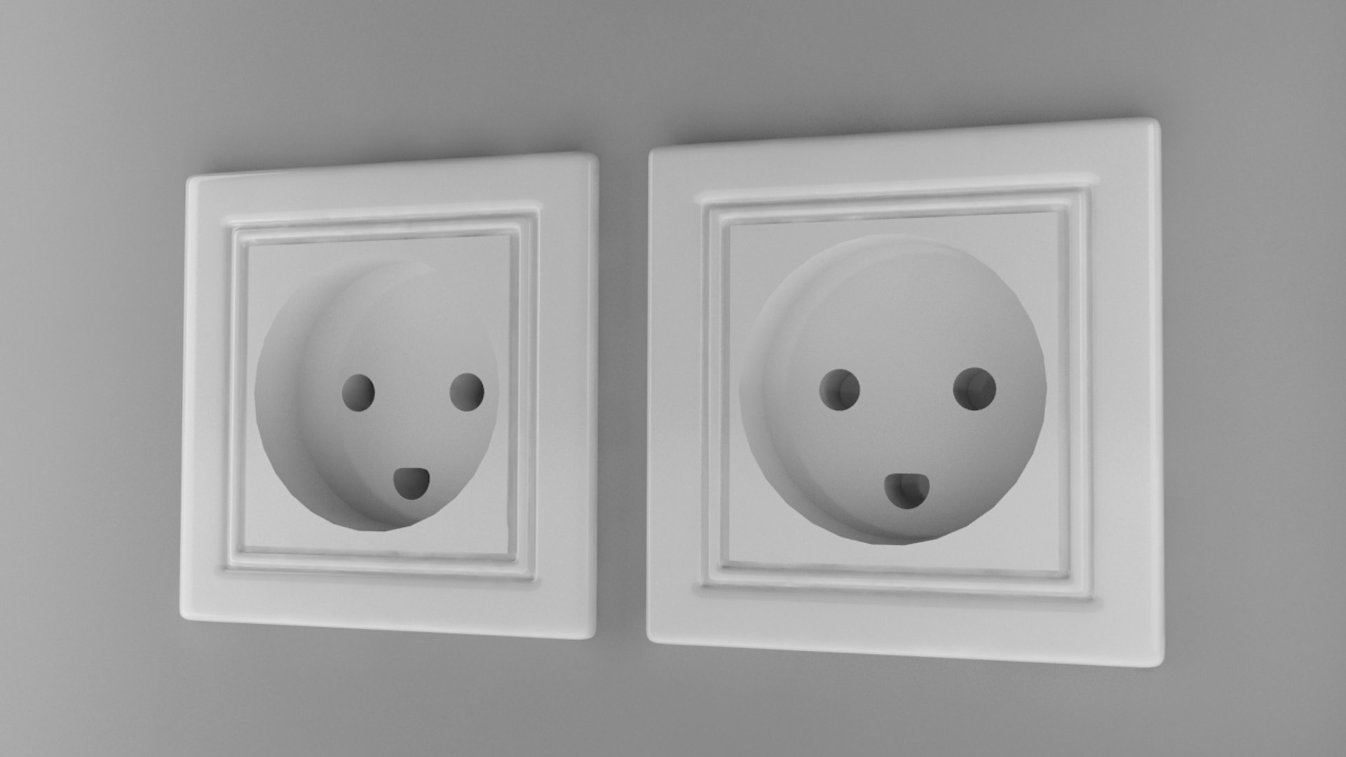 3d Model Power Socket Type K