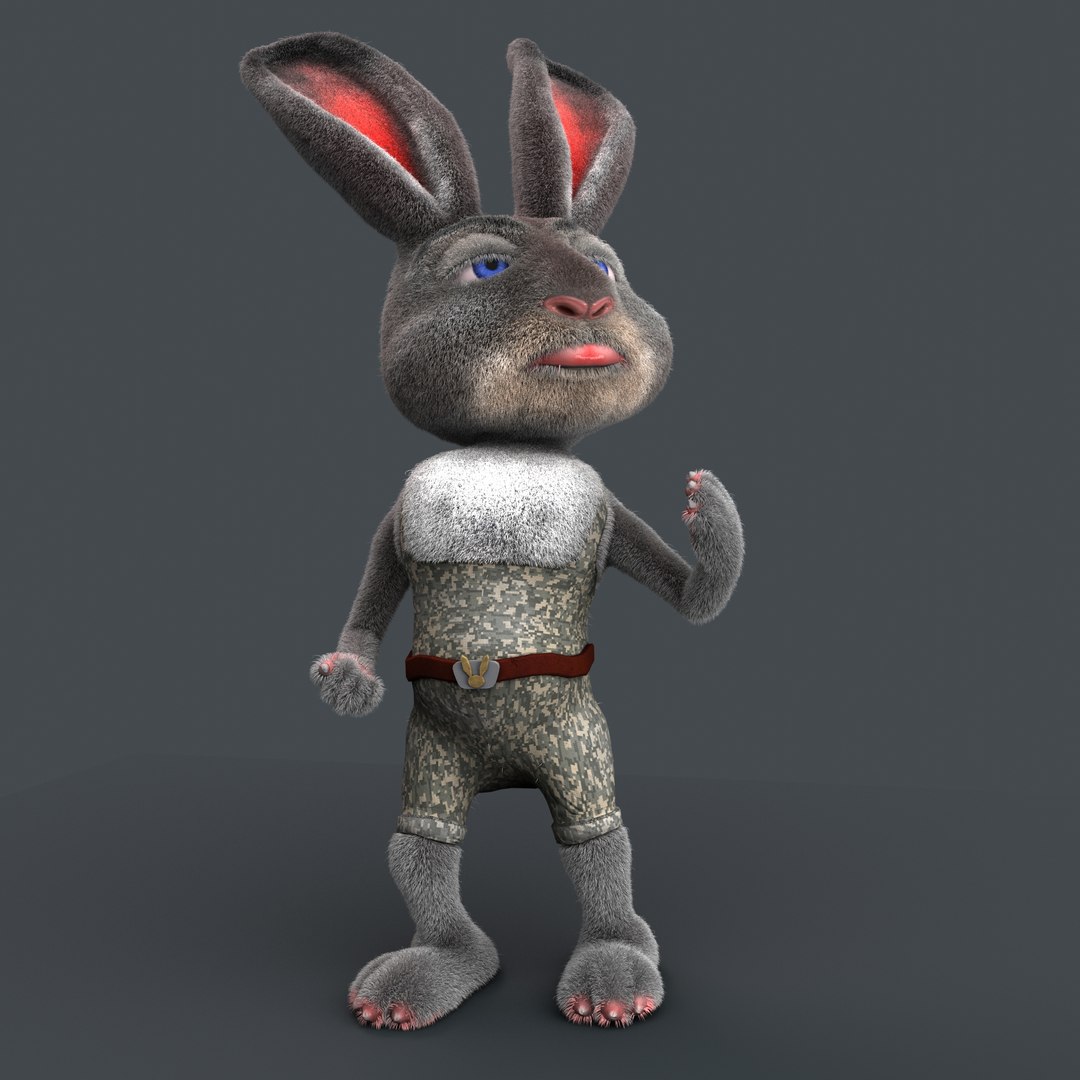 Cartoon Rabbit 3D Model - TurboSquid 1406597
