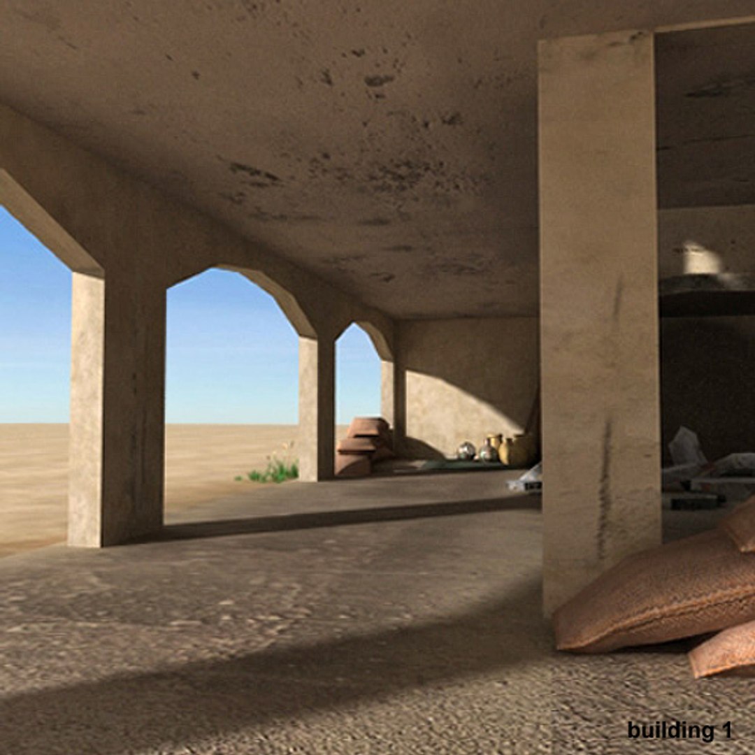 Arab Ruined Houses Buildings Interior Max