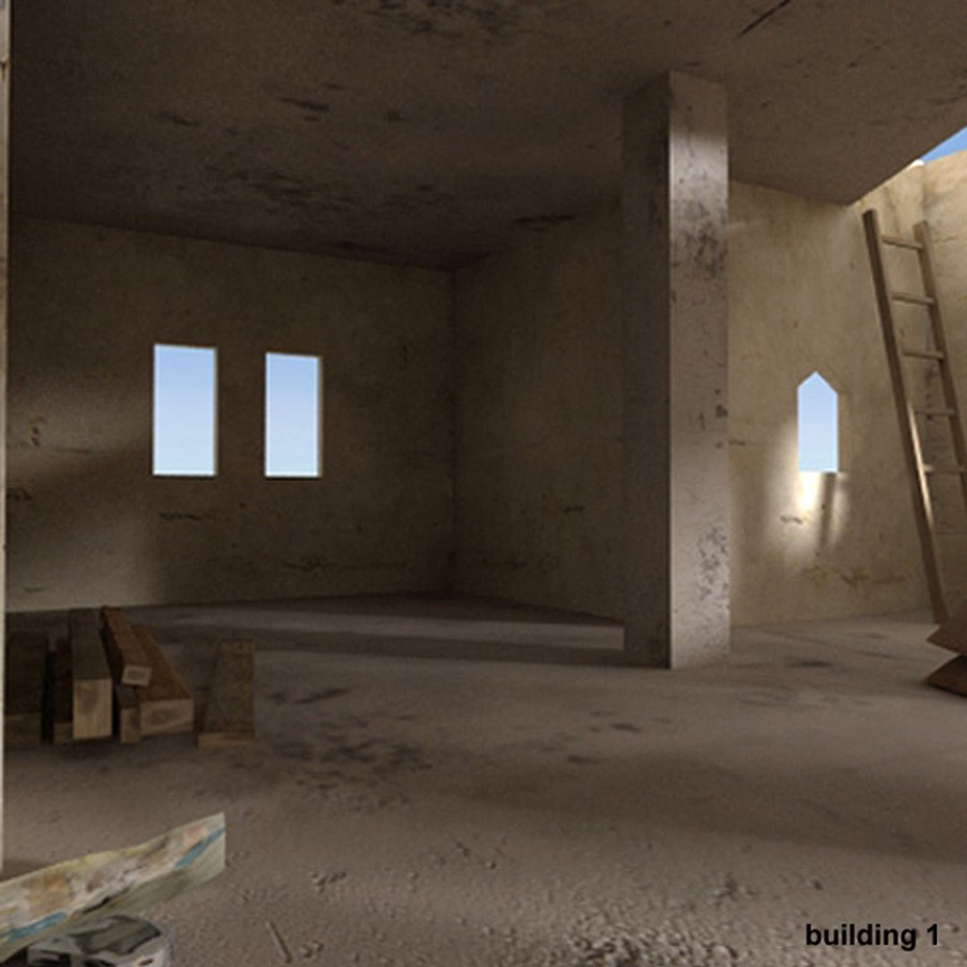 Arab Ruined Houses Buildings Interior Max