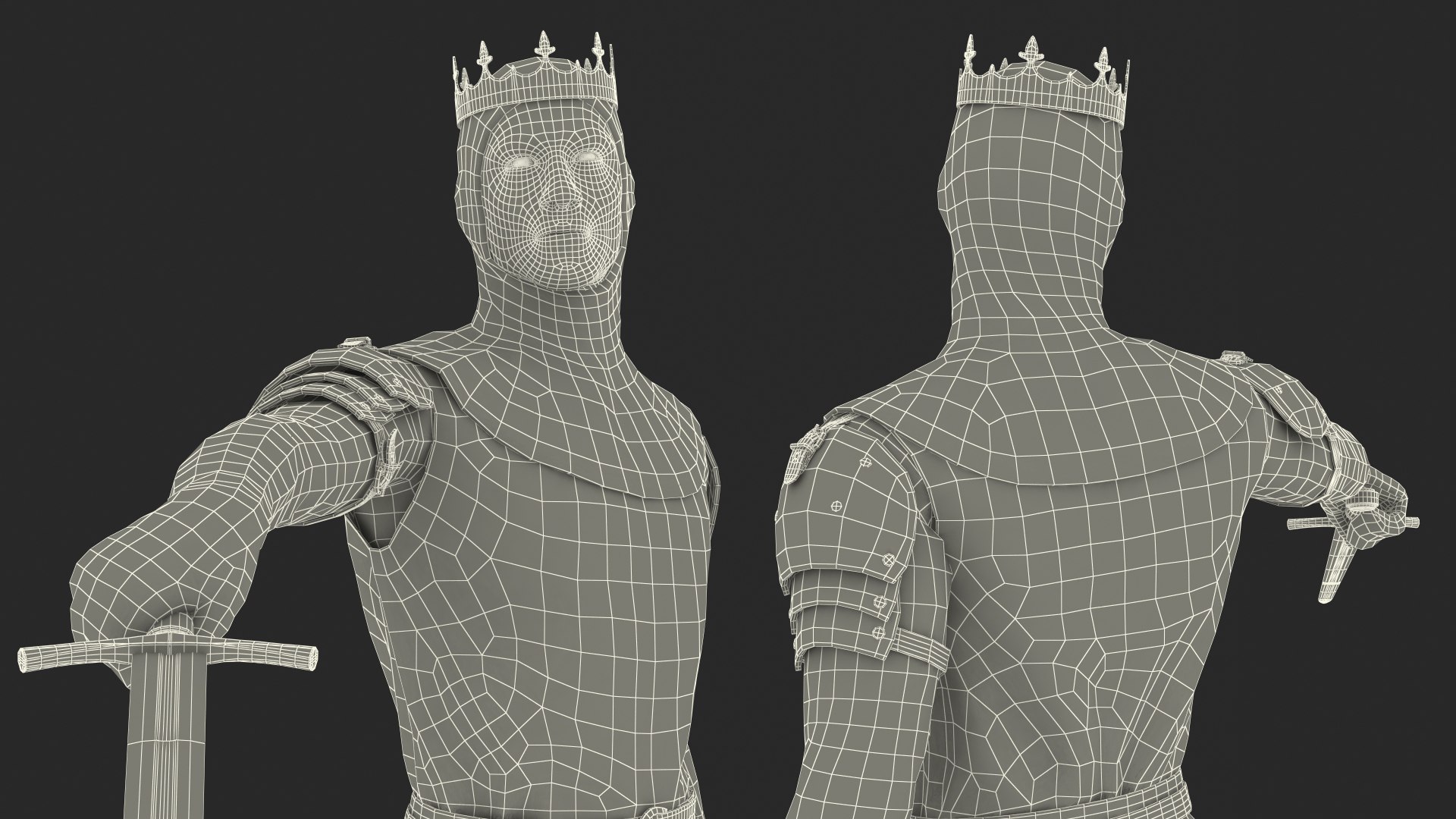 Crusader knight king sword 3D model - TurboSquid 1509504