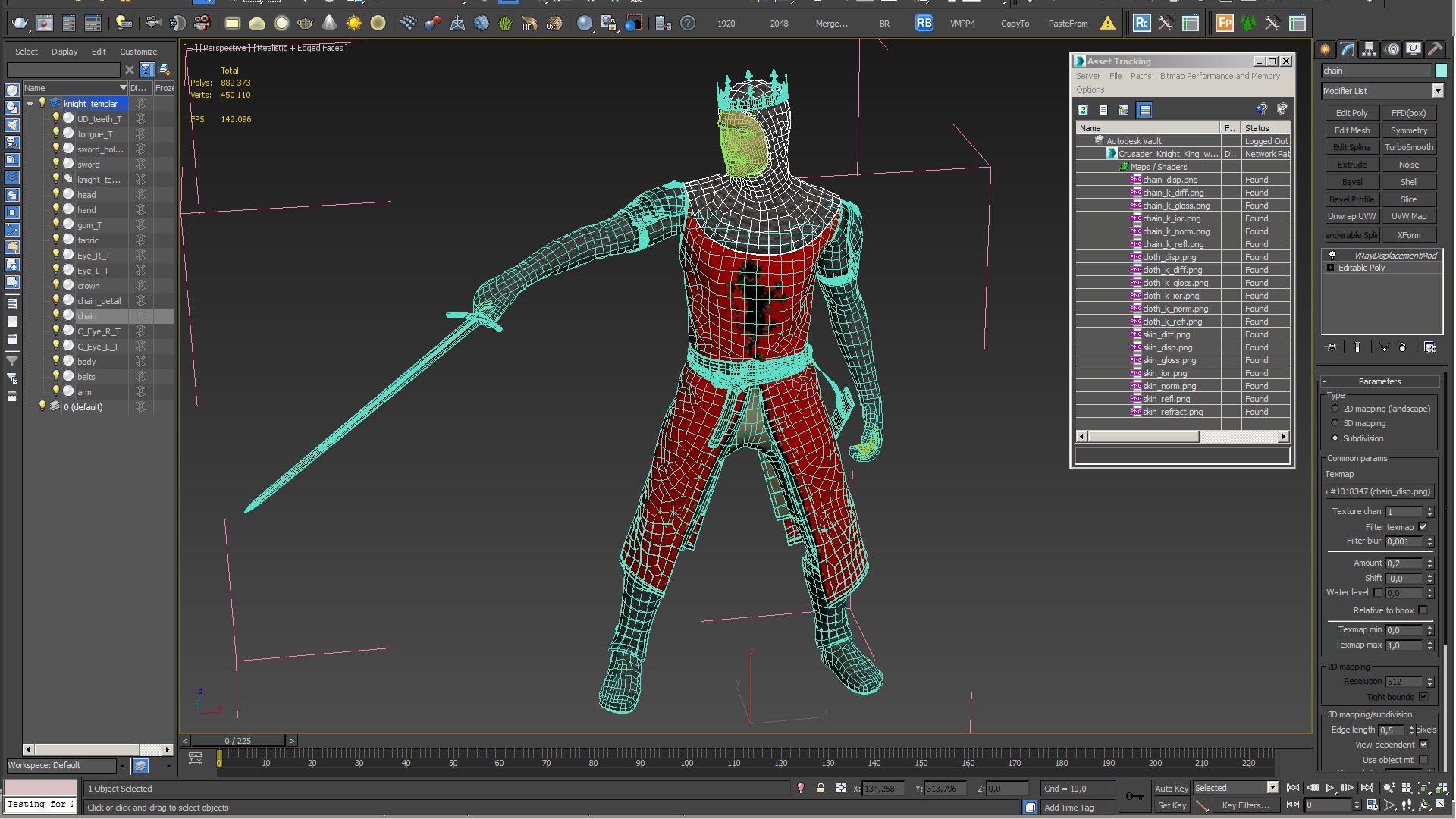 Crusader knight king sword 3D model - TurboSquid 1509504