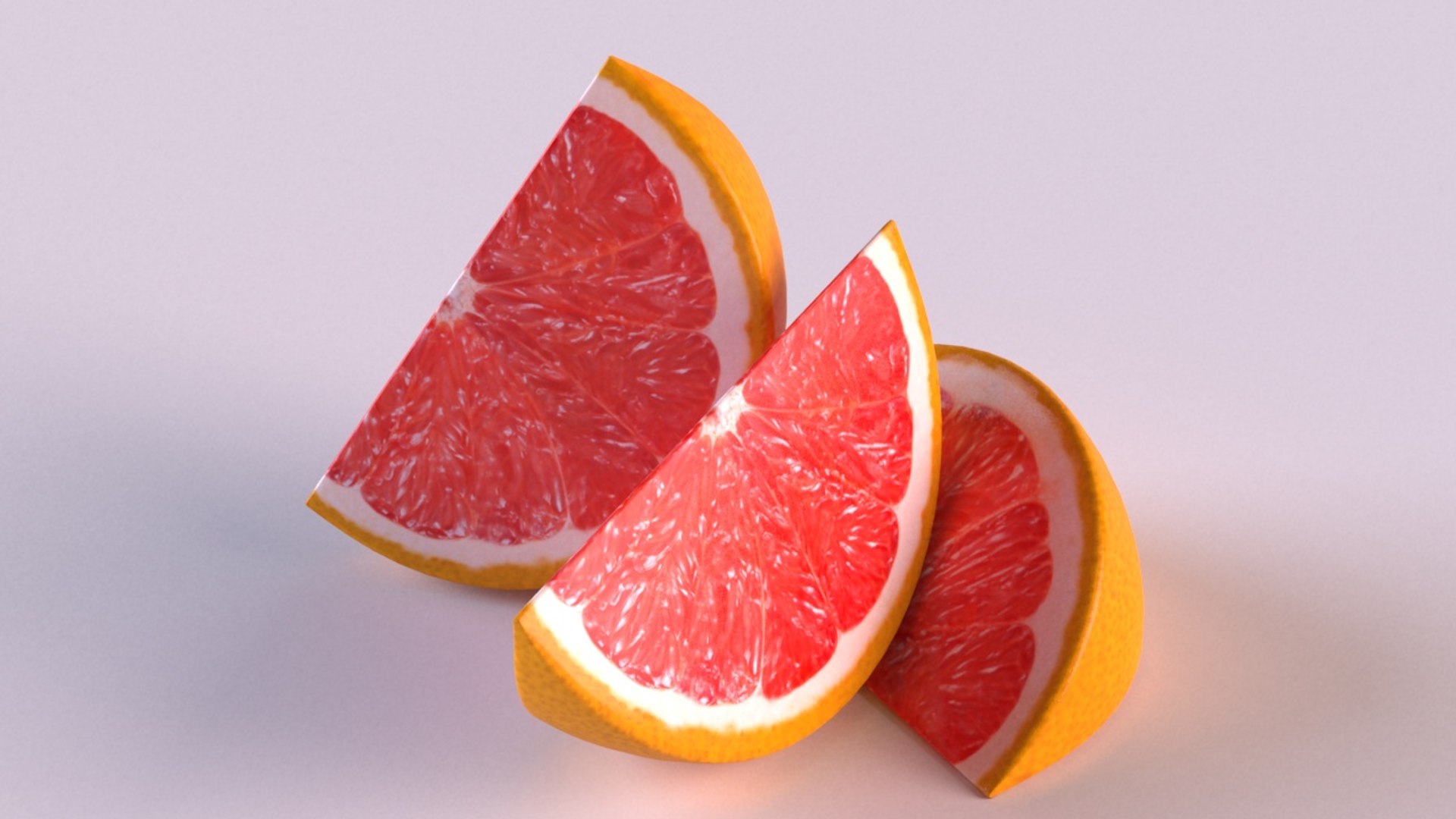Citrus Grapefruit Fruit Slices 3D Model - TurboSquid 1674388