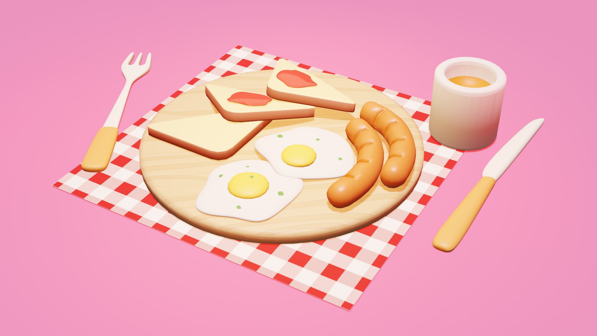 3D Model Breakfast - TurboSquid 2103739