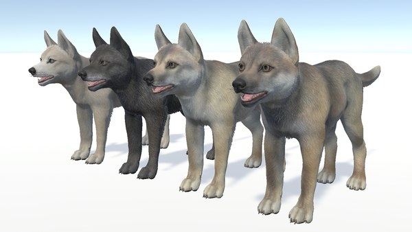 modelo 3d Familia de lobos - TurboSquid 2119730