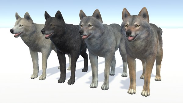 modelo 3d Familia de lobos - TurboSquid 2119730
