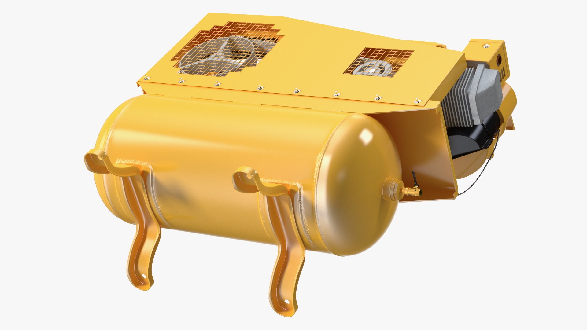 Industrial Yellow Piston Compressor 3D Model - TurboSquid 2143078