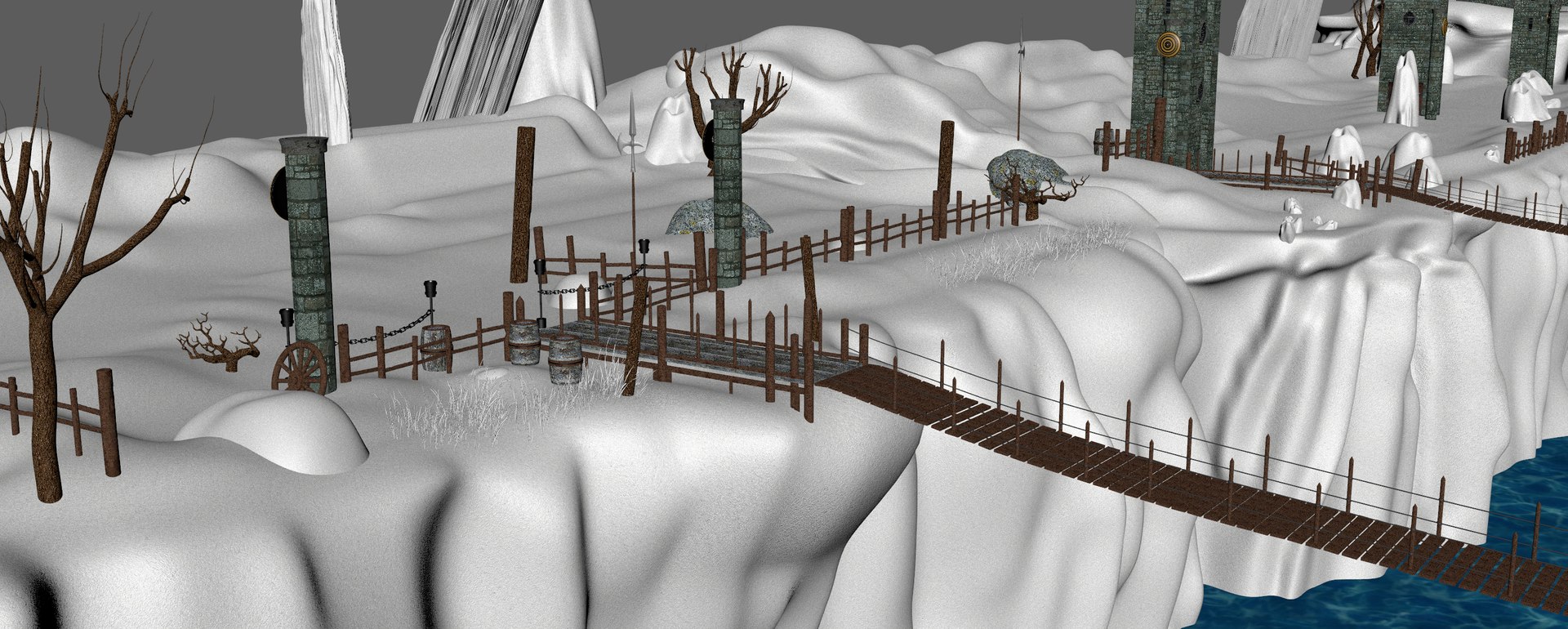 Castle Fantasy Snow 3D Model - TurboSquid 1268855