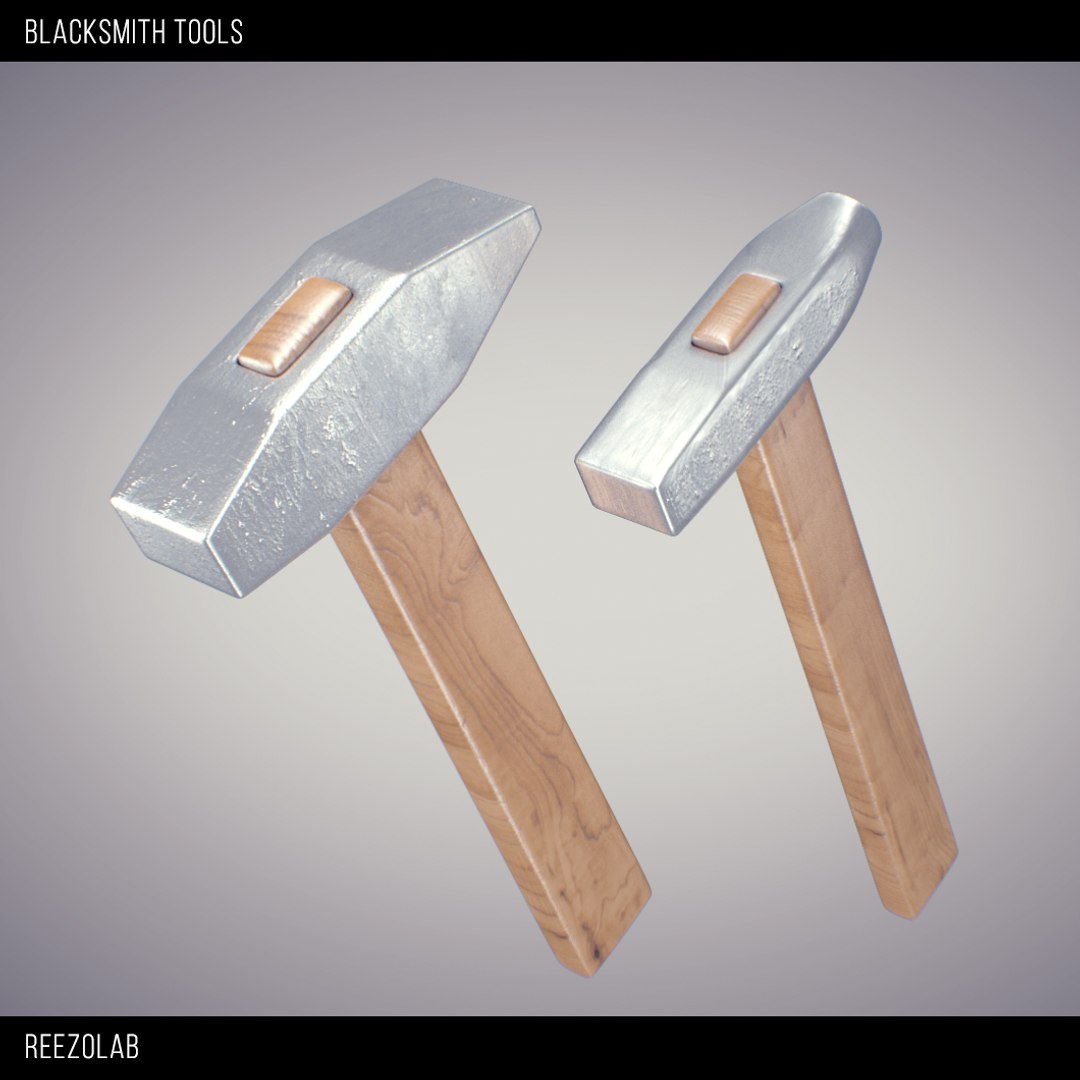3d Model Blacksmith Tools