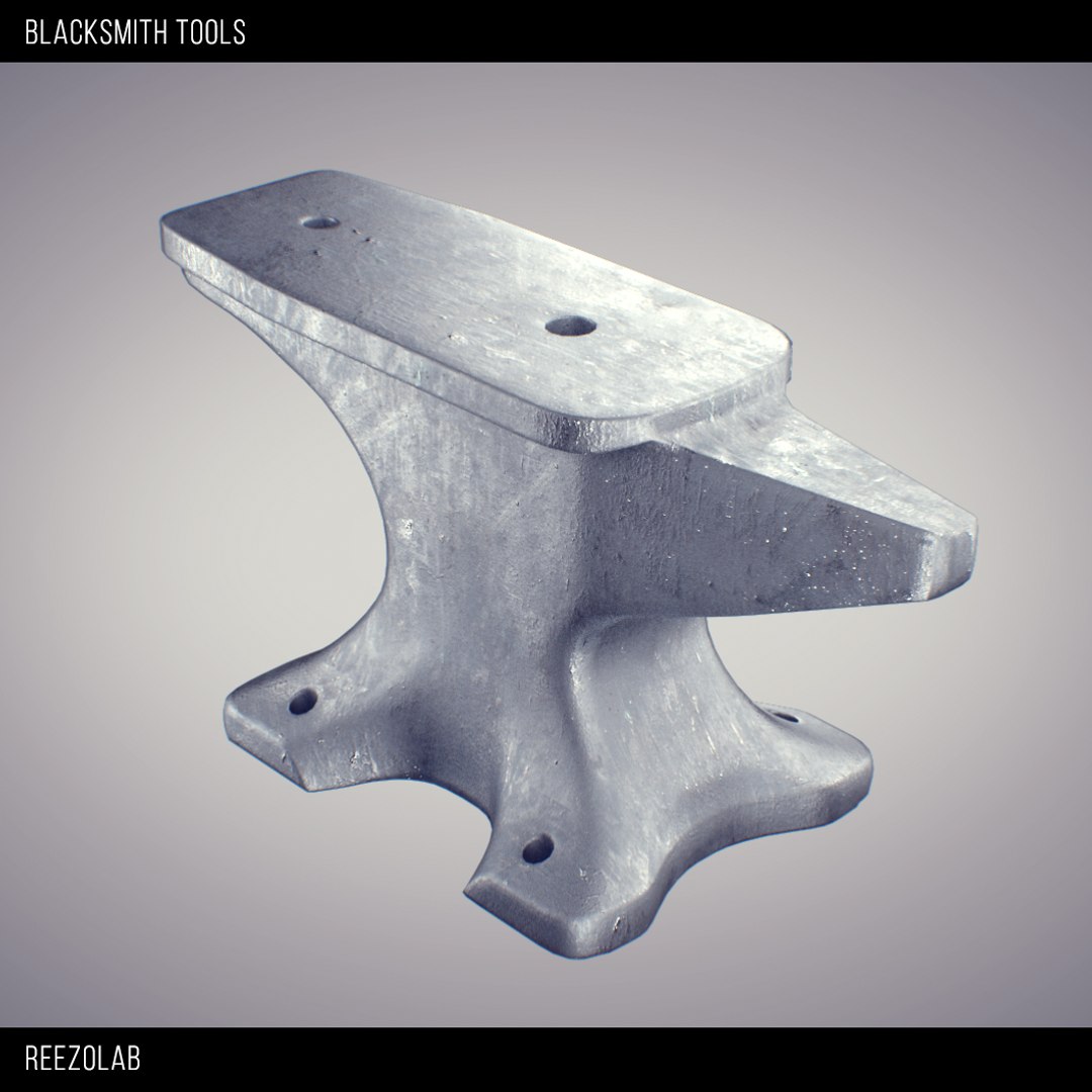 3d Model Blacksmith Tools