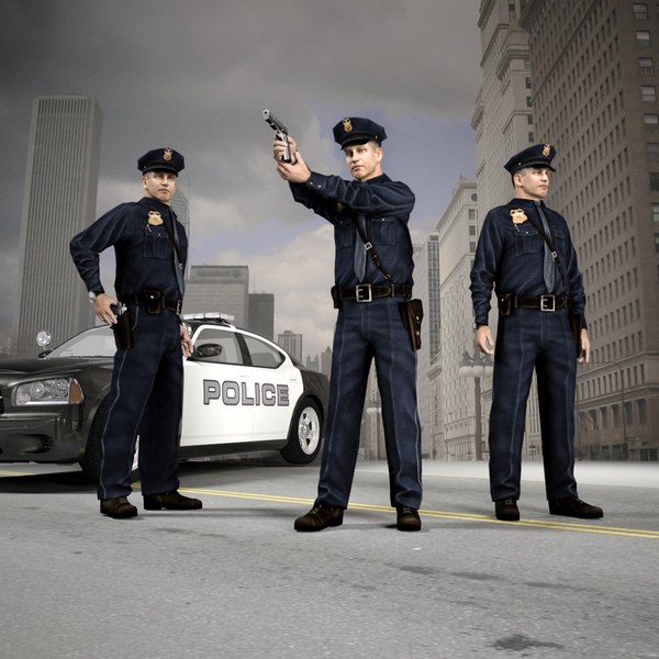 policeman man police 3d model