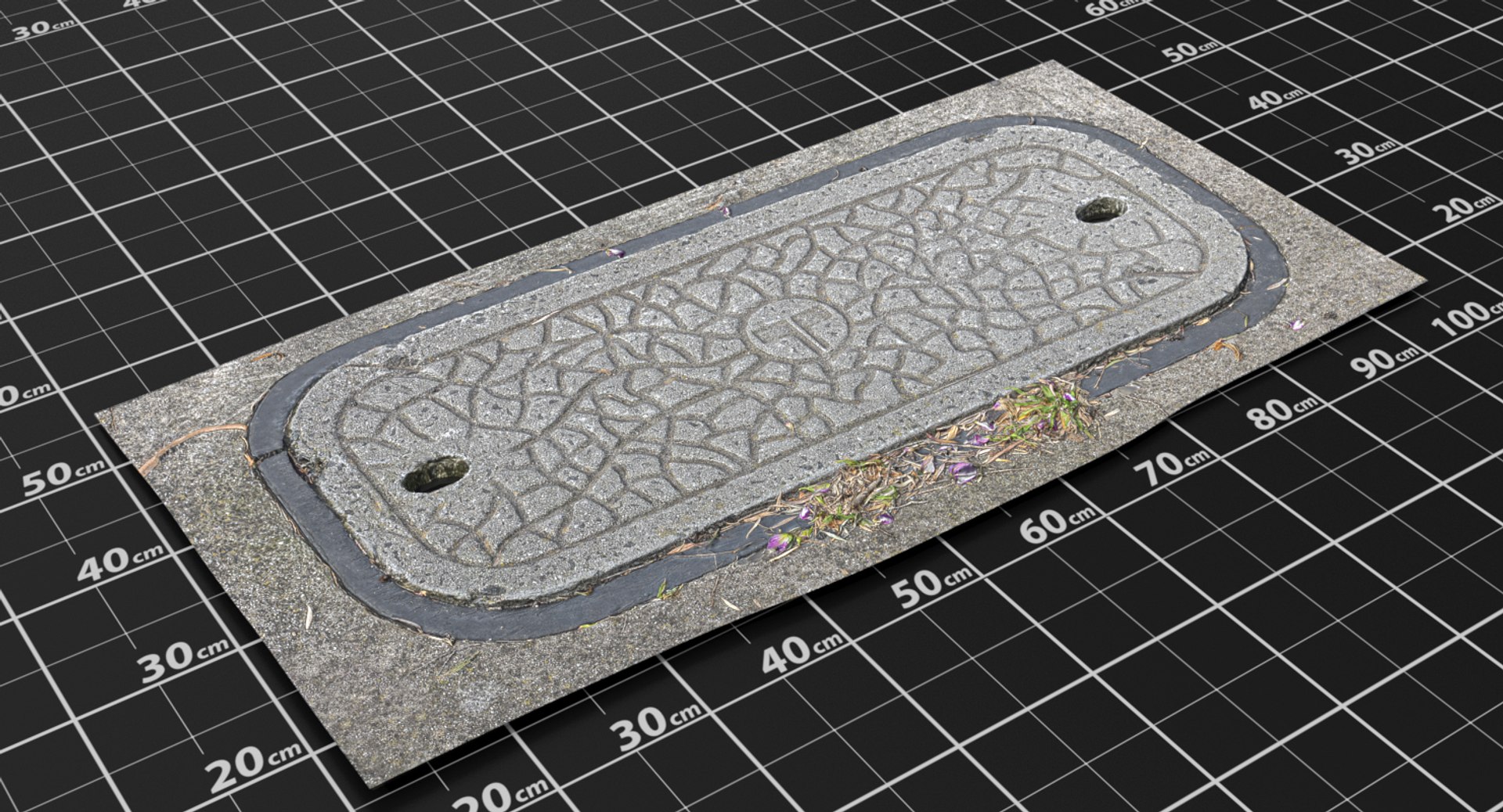 3D Concrete Utility Cover 8k - TurboSquid 1418444