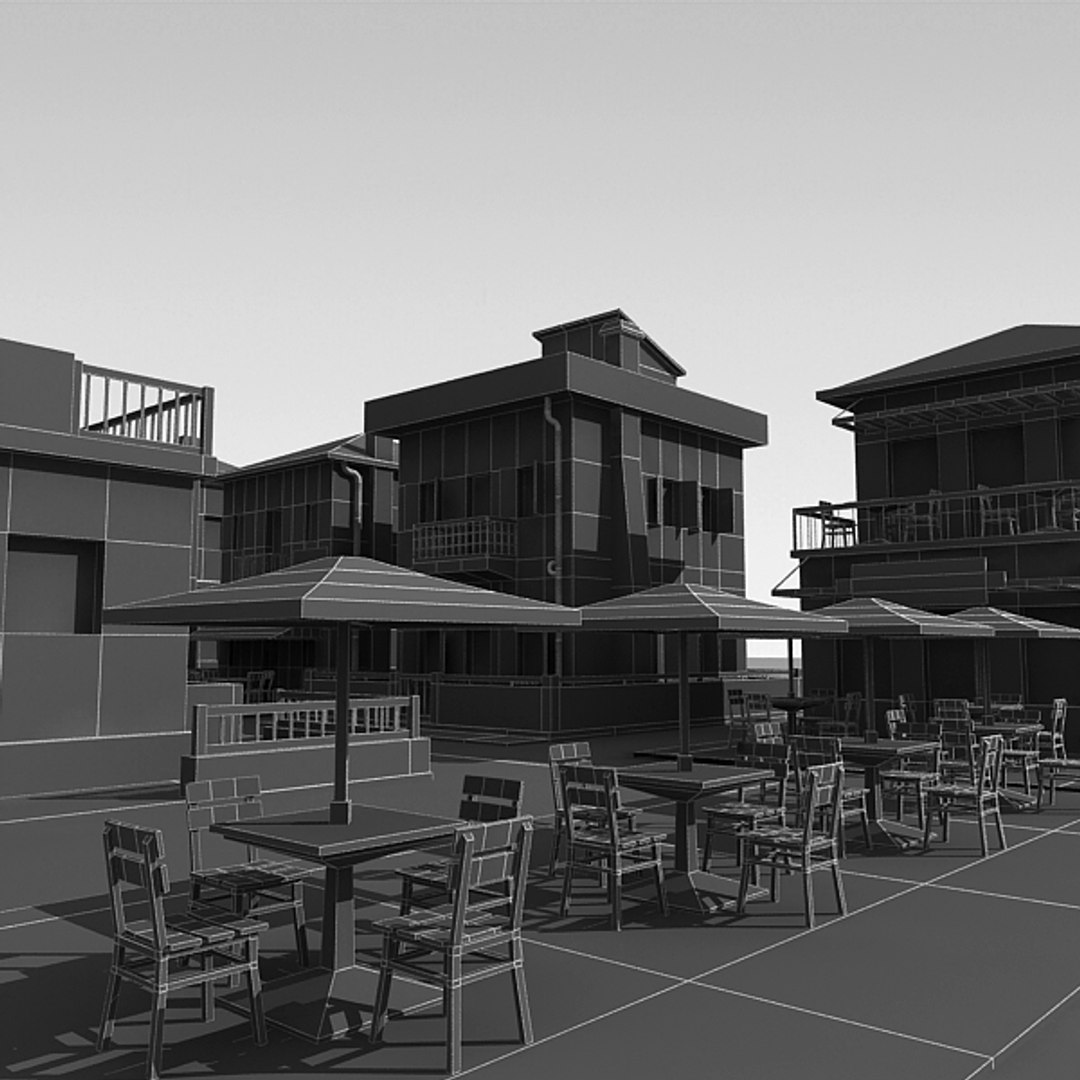 Historical Bar House 3d C4d