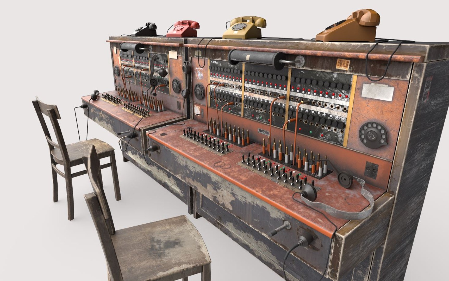 Old Double Phone Switch Model - TurboSquid 1943235