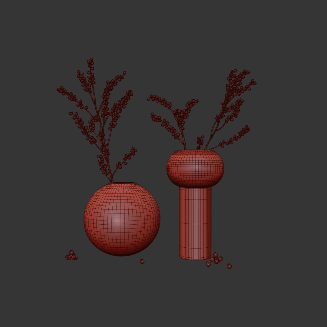 3D Dry flowers 14 Ilex - TurboSquid 2178659