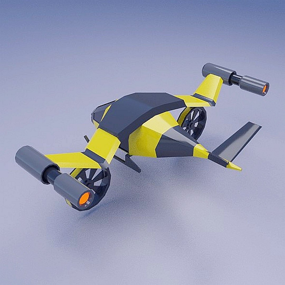 3D flying vehicle concept - TurboSquid 1534298