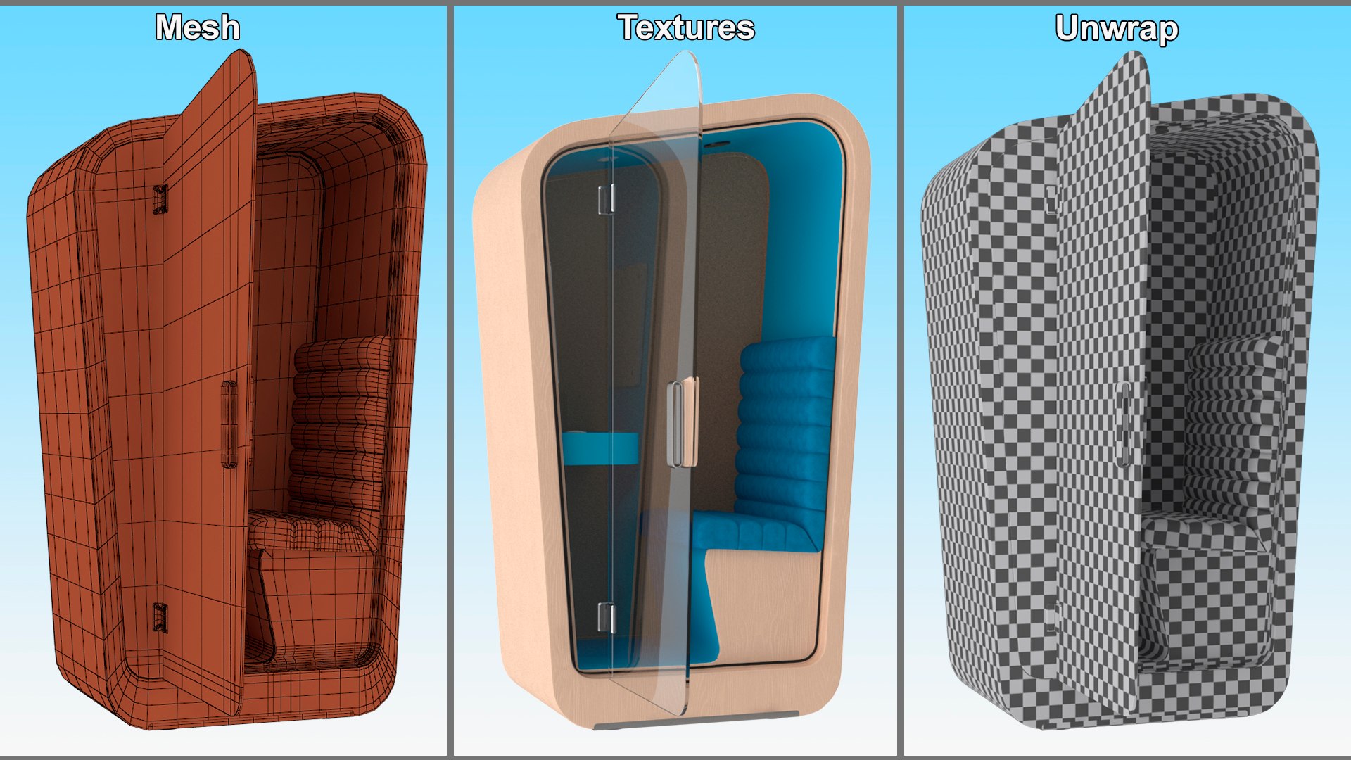 3D Conversation Booth - TurboSquid 2205558