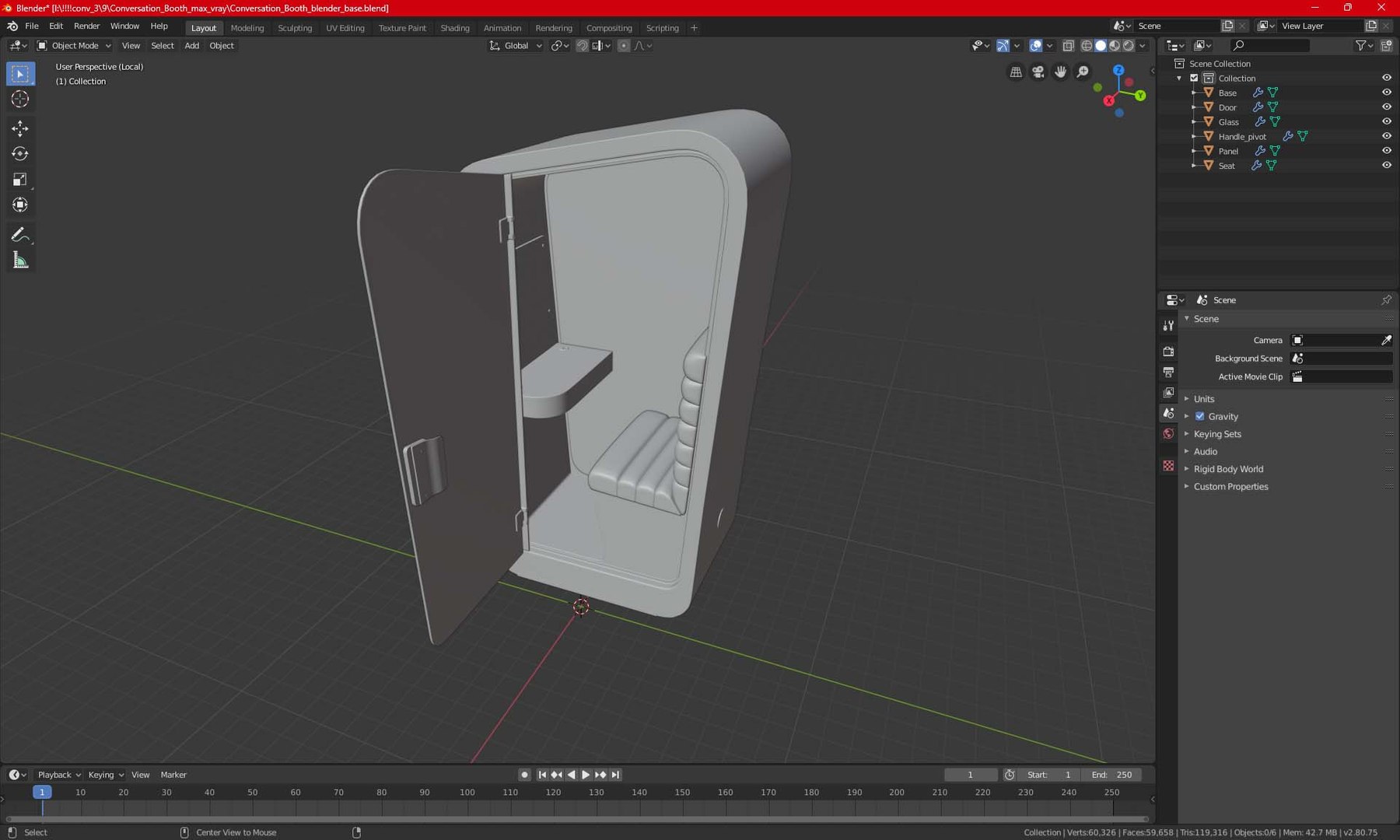 3D Conversation Booth - TurboSquid 2205558