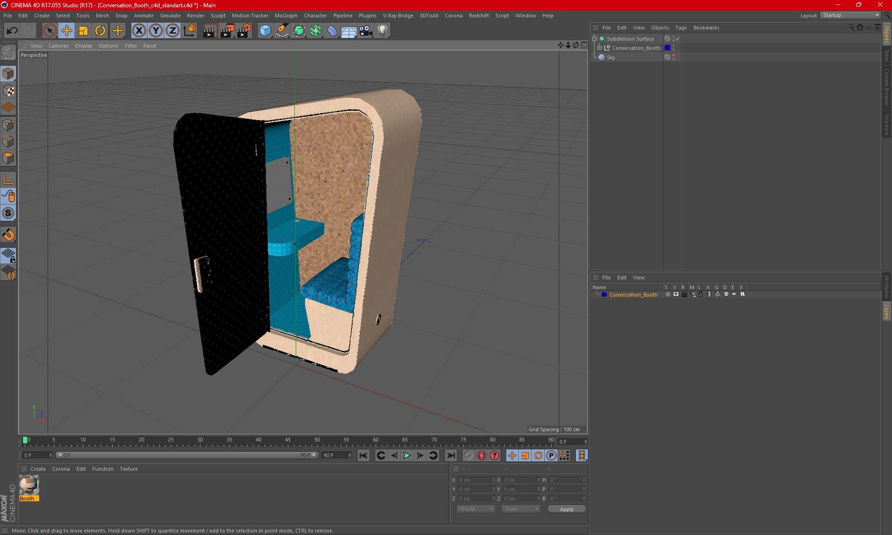 3D Conversation Booth - TurboSquid 2205558