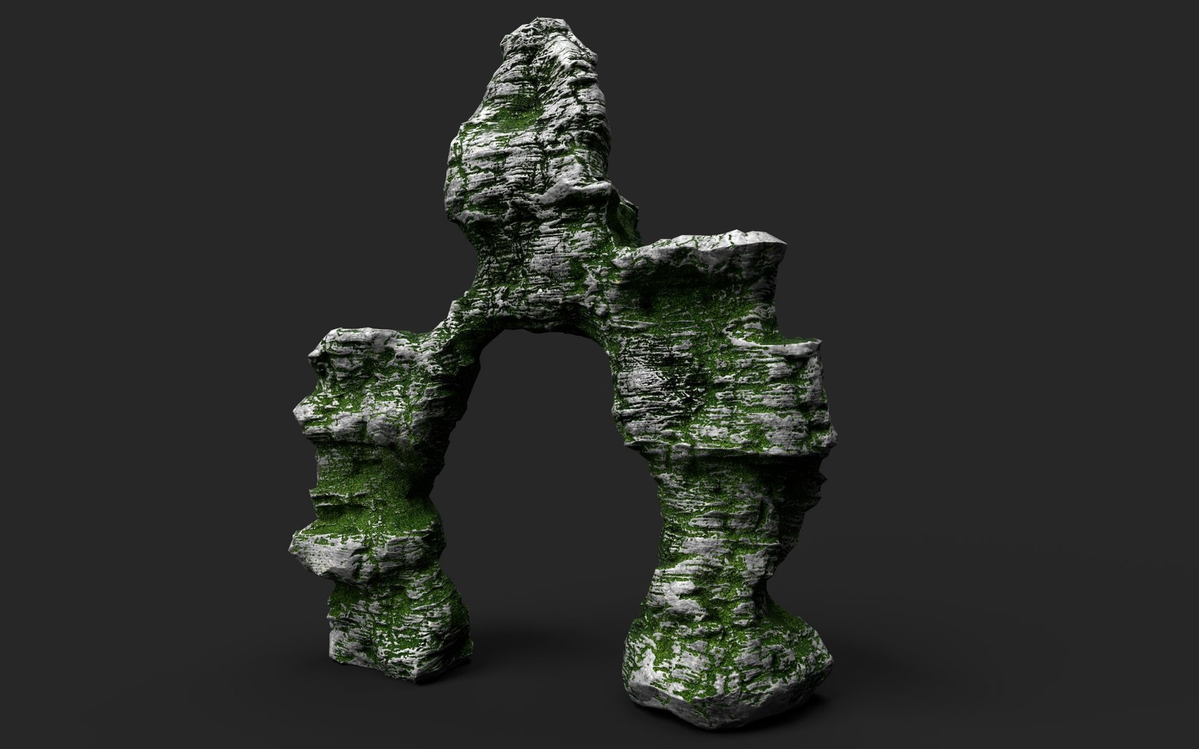 3D Mossy Cliff Rock 23-4 - TurboSquid 2407856