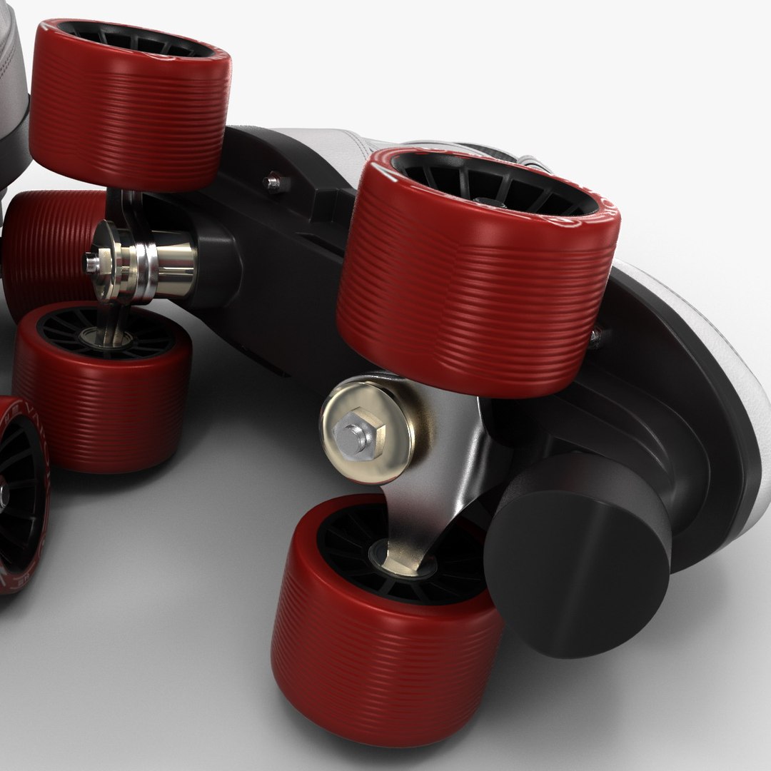 Quad Roller Skates White 3ds