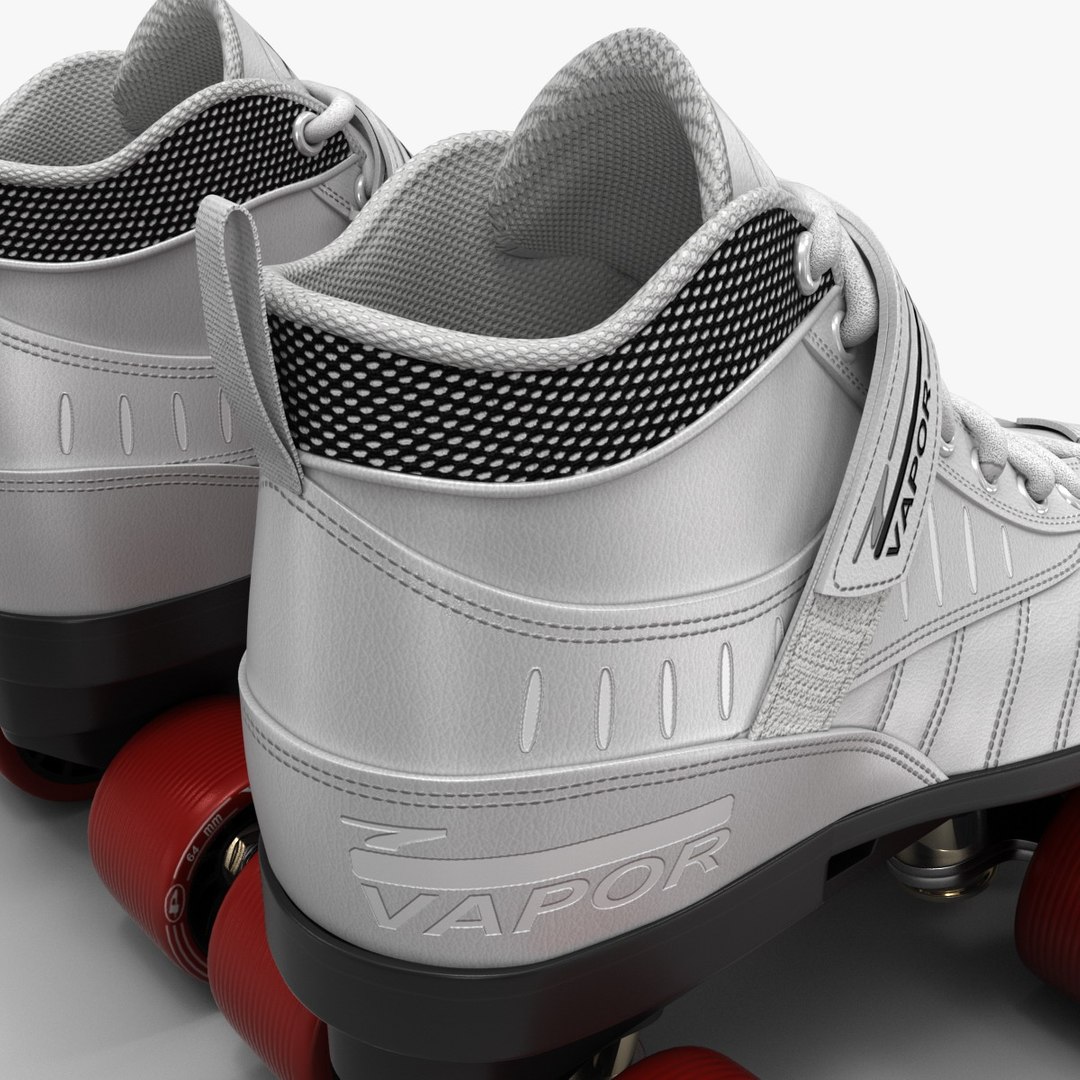 Quad Roller Skates White 3ds