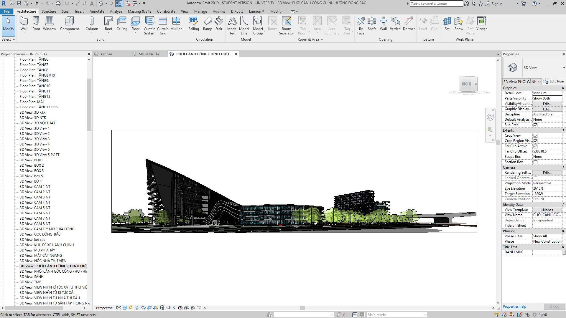 University Revit 3D Model - TurboSquid 1398614
