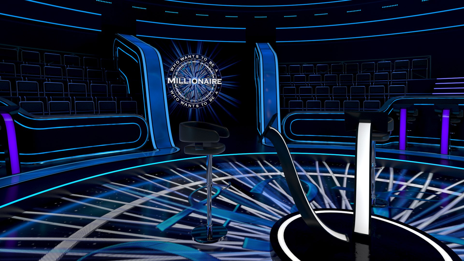 Who Wants To Be A Millionaire TV Studio Set UK 2 3D Model - TurboSquid ...