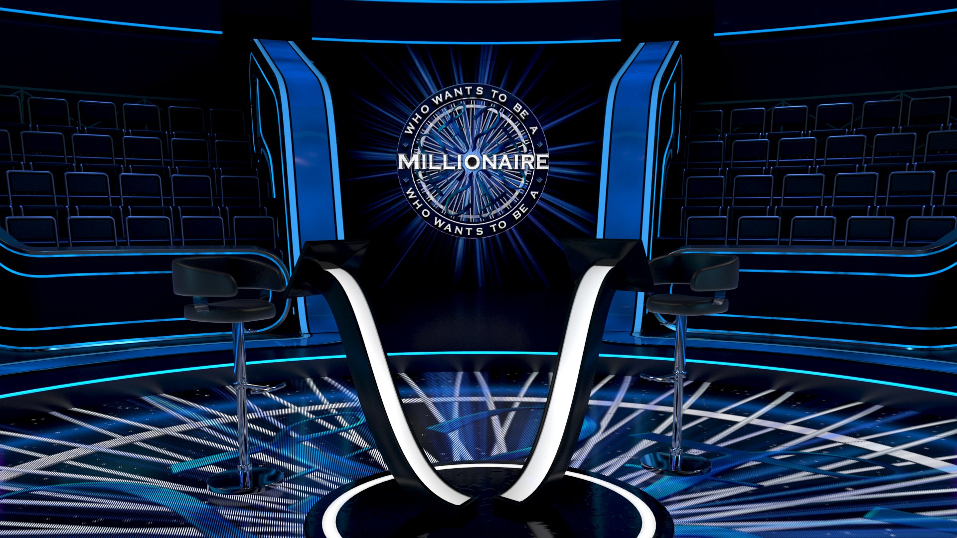 Who Wants To Be A Millionaire TV Studio Set UK 2 3D Model - TurboSquid ...