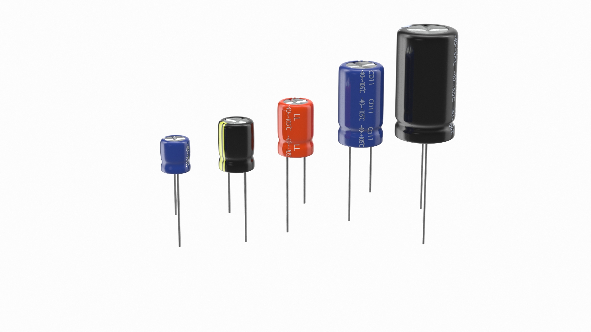 Aluminum Electrolytic Capacitor Set Model - TurboSquid 1667526