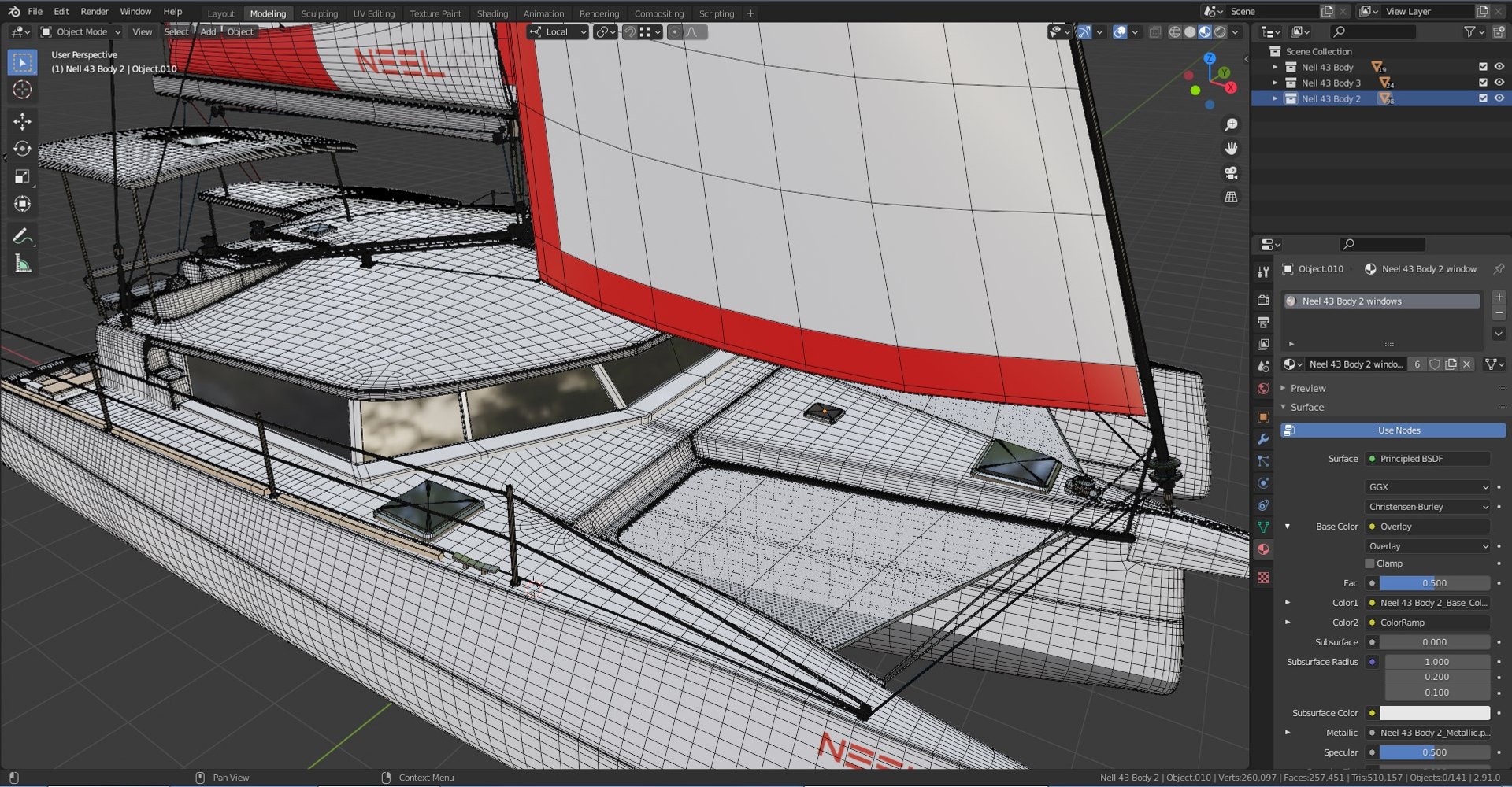 Trimaran Neel 43 Sailboat 3D Model - TurboSquid 1784873