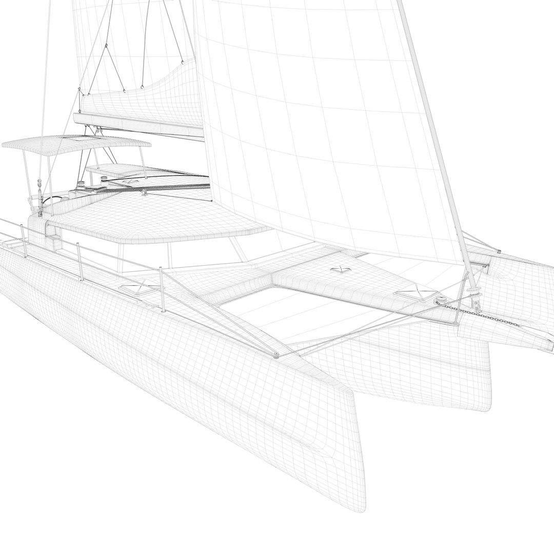 Trimaran Neel 43 Sailboat 3D Model - TurboSquid 1784873