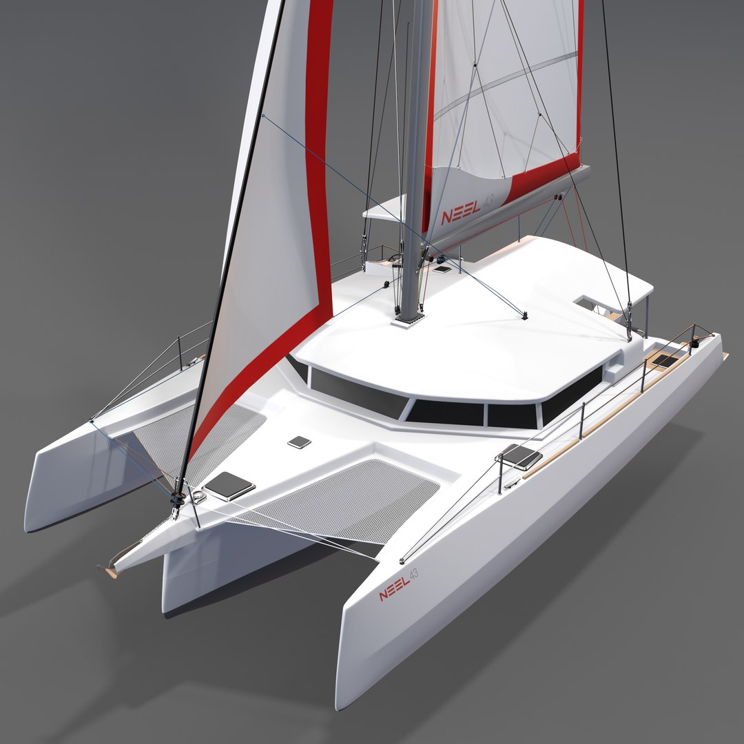 Trimaran Neel 43 Sailboat 3D Model - TurboSquid 1784873