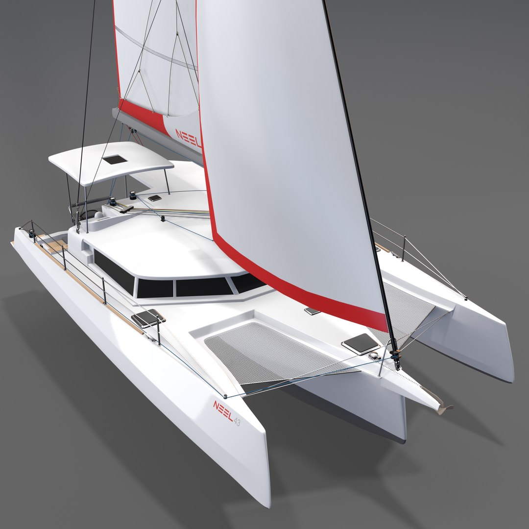 Trimaran Neel 43 Sailboat 3D Model - TurboSquid 1784873