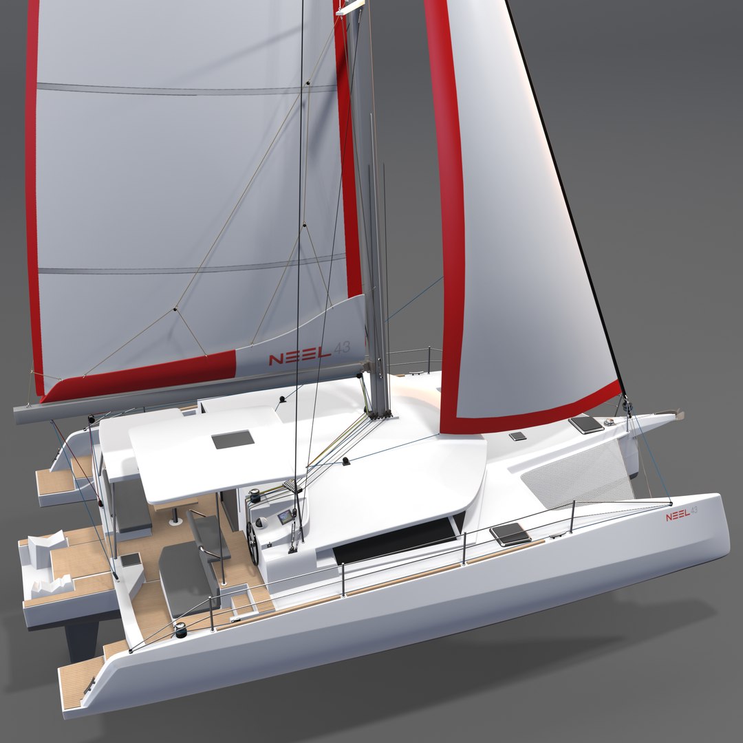Trimaran Neel 43 Sailboat 3D Model - TurboSquid 1784873