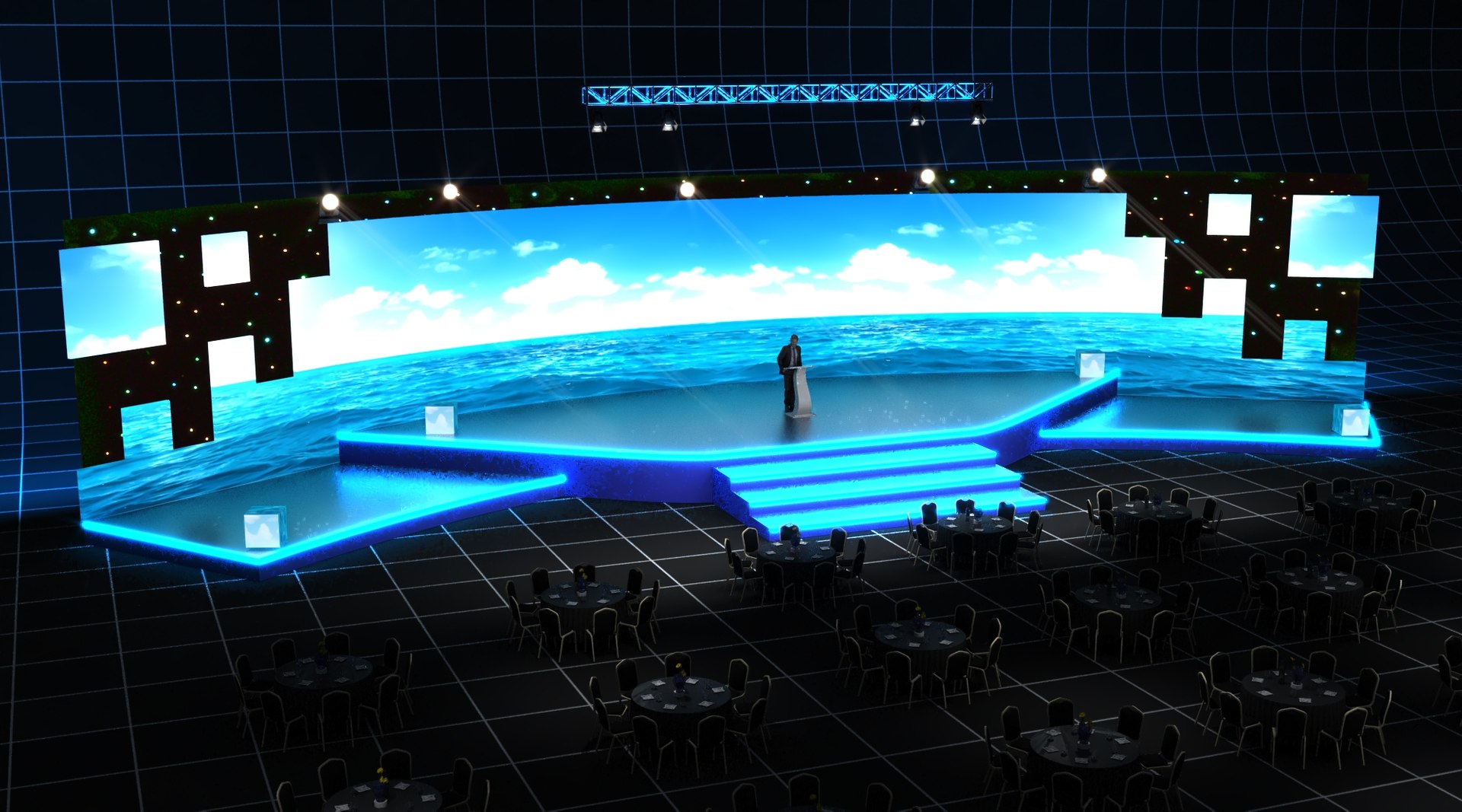 Watchout Stage Idea 4 3D Model - TurboSquid 1966247