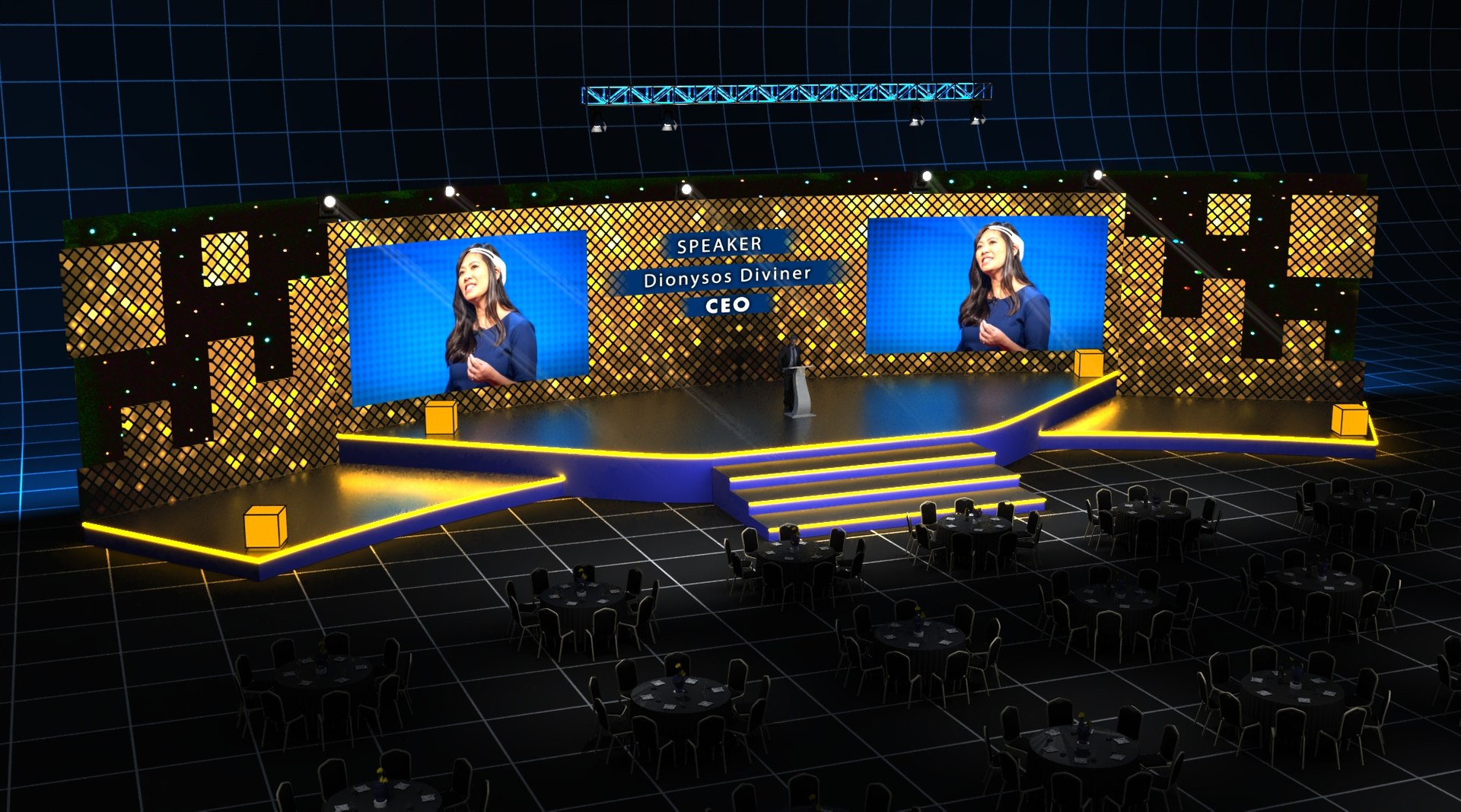 Watchout Stage Idea 4 3D Model - TurboSquid 1966247